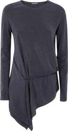 Ann Demeulemeester Femme, Blouses et Chemises, Noir, Taille: 36 FR Deana Long Sleeve Asymmetric Top