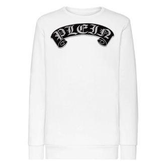 Philipp Plein unisex, Sweatshirts et sweats &agrave; capuche, Blanc, Taille: 2XL SweaT-shirt LS Stones Gothic Plein