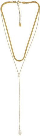 Dansk Copenhagen Elegante Perlenkette mit Goldplattierung - - Accessories - Damen - Gelb - ONE SIZE