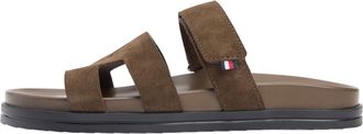 Tommy Hilfiger Herren Adjustable Premium Suede Fm0fm05774 Flache Sandalen, Brown (Legacy Brown), 40.5 EU