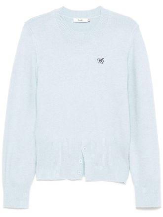 B+ab pull à ourlet boutonné - Bleu