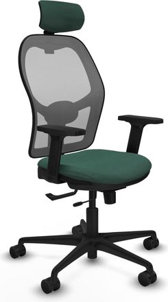 Piqueras y Crespo Ergonomischer Stuhl mit Lendenwirbelst&uuml;tze mit 2D-Armlehnen und h&ouml;henverstellbarem Kopfteil und Neigungsverstellung. Ausgestattet mit Syncro/Traslack 