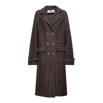 Silvian Heach Doppelreihiger Mantel mit dekorativen Kn&ouml;pfen - - Coats - Damen - Braun - L