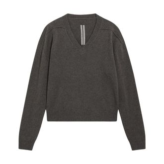 Rick Owens Tommy V-Ausschnitt Pullover - - Knitwear - Herren - Grau - L