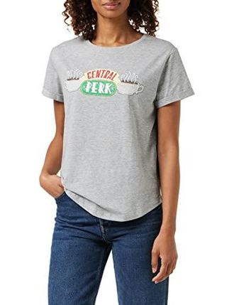 Friends Central Perk T-Shirt, Gris (Sports Grey SPO), L Femme
