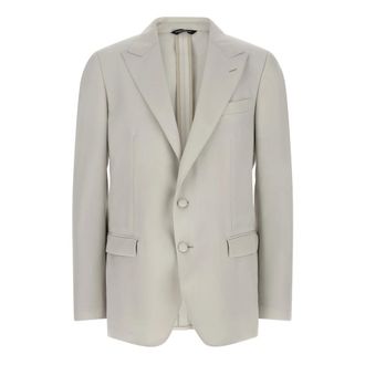 Dolce & Gabbana Homme, Vestes, Gris, Taille: 2XL Blazer Crois&eacute; Taormina
