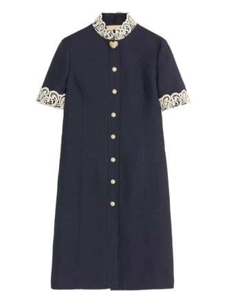 Valentino Garavani robe Cr&ecirc;pe Couture mi-longue - Bleu