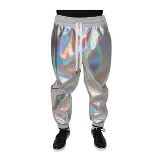 Dolce & Gabbana Pantalon de jogging holographique - Homme - Pantalons - Gris - Taille: L