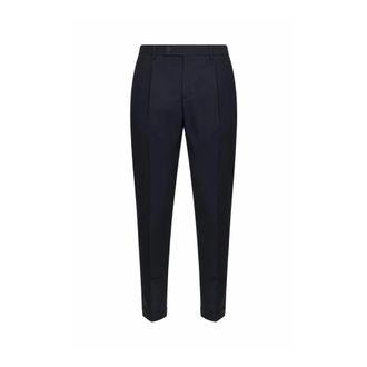 D4.0 Bundfaltenhose - - Trousers - Herren - Blau - L