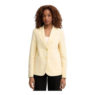 Michael Kors Leinen-Baumwoll-Blazer mit aufgesetzten Taschen - - Jackets - Damen - Gelb - S