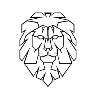 Homemania HOMESRV-22 Wanddekoration, Wandkunst, Tiere, Löwe, für Wohnzimmer, Zimmer, Schwarz auf Metall, 35 x 1,5 x 50 cm