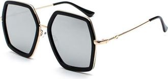 Generic Lunettes de soleil hommes et femmes grand cadre vacances f&ecirc;te plage conduite lunettes de soleil(Gray)