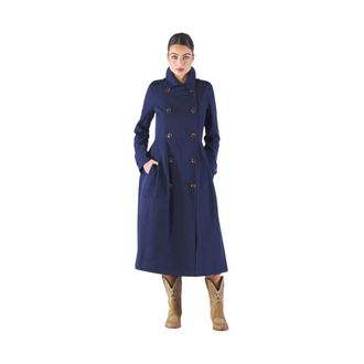 Alessia Santi Doppelreihiger Mantel - - Coats - Damen - Blau - S