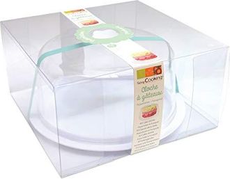 ScrapCooking 5232 Kuchenglocke Kunststoff/PS/PP weiß/wassergrün 34,5 x 34,5 x 17,8 cm