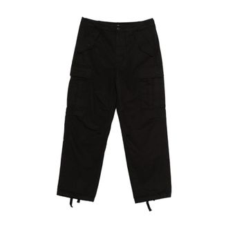 St&uuml;ssy Schwarze Weit geschnittene Baumwollhose - - Trousers - Herren - Schwarzk - W34