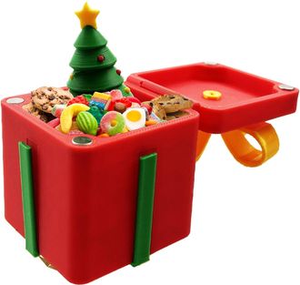 Generico Weihnachtsbox mit, Baum mit einziehbarer Dekoration, lustige Dekoration f&uuml;r Schlafzimmer, K&uuml;che, Innenregal, Wohnzimmer, B&uuml;ro, Apartment, Partys