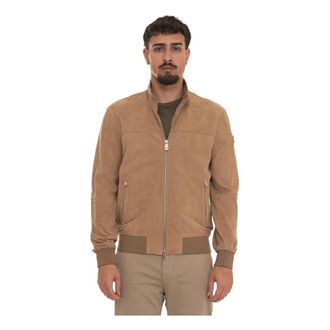 Peuterey Homme, Vestes, Beige, Taille: L Sands Suede Harrington Jacket