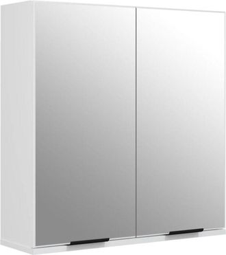 vidaXL Bad-Spiegelschrank Wei&szlig; 64x20x67 cm Vidaxl