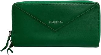 Balenciaga Portefeuille long vert Pre-owned en cuir - Femme - Pre-owned - Vert - Taille: ONE Size