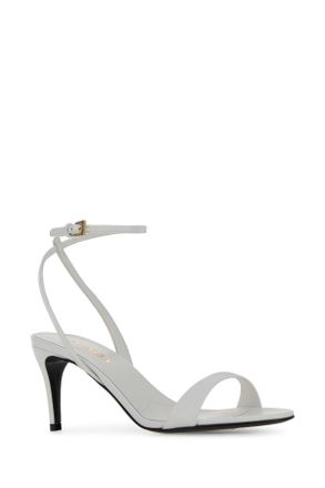 Prada Womens White Leather Sandals Bianco Sandali