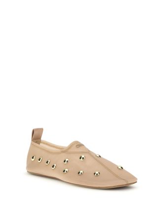 Chlo&eacute; Womens Rita Ballerinas Blushy Beige Polyamide Flat Shoes