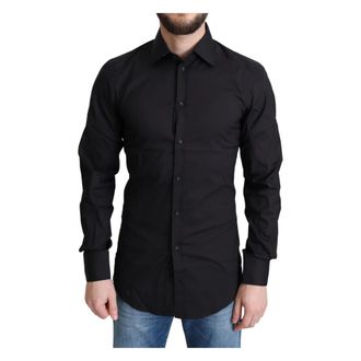 Dolce & Gabbana Gold Hemd - - Shirts - Herren - Schwarzk - XS