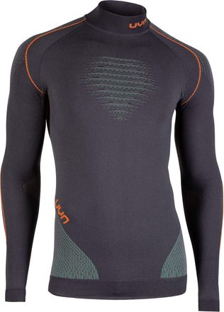 UYN Herren Evolutyon Lang&auml;rmliges mit Rollkragen Herren Unterhemd, Charcoal/Green/Orange Shiny, L-XL EU