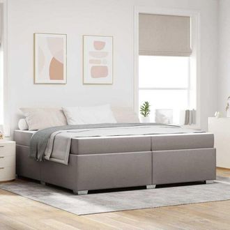 vidaXL Bettgestell Taupe 200 x 200 cm Stoff vidaXL