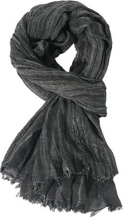 Feoya Echarpe Homme &Eacute;charpe &agrave; Rayures L&eacute;g&egrave;re et Douce avec Tassel pour le Printemps, lautomne et lhiver 195 x 75 cm A4