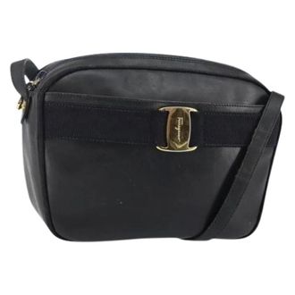 Ferragamo Sac bandouli&egrave;re en cuir Pre-owned - Femme - Pre-owned - Noir - Taille: ONE Size