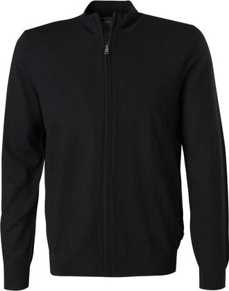 Olymp Herren Cardigan schwarz unifarben