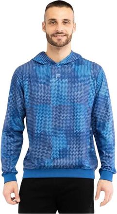 Fila Homme, Sweatshirts et sweats &agrave; capuche, Bleu, Taille: M SweaT-shirt en polyester avec ourlet et poignets c&ocirc;tel&eacute;s
