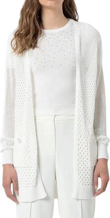 Fracomina Femme, Pulls, Beige, Taille: 40 FR Long Knitted Cardigan