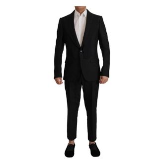 Dolce & Gabbana Eleganter Schwarzer Zweiteiliger Martini-Anzug - - Suits - Herren - Schwarzk - M