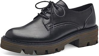 Marco Tozzi Femme 2-23706-41 à Lacets, Noir/Kaki, 38 EU