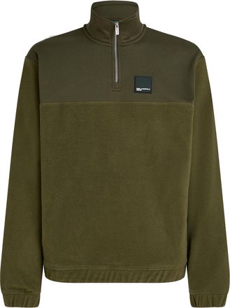 Karl Lagerfeld Regular Polar Fleece Zip Sweat, Forest Night, L