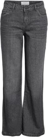 Noisy May Noisy may Nmnila LW Wide Jeans Az421Dg Noos, Dark Grey Denim, 29W / 30L Femmes