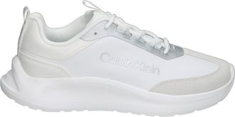 Calvin Klein Damen Light Eva Runner NYL-sue Hw0hw03149 Niedriges Oberteil, White (Bright White/Silver), 36 EU