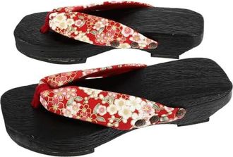 Frcolor Sabots Bois Femme Antidérapants Confortables et Respirants Sandales Plage Légères Style Créatif