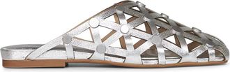 Ash Ash, Femme, Chaussures, Gris, Taille: 37 EU Mules plates &agrave; bout carr&eacute; ajour&eacute;es et clout&eacute;es couleur os
