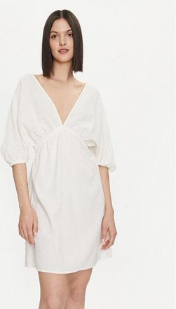 Benetton United Colors Of Benetton Sommerkleid 4XEA5V01N Écru Regular Fit