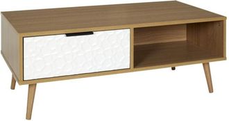 The Home Deco Factory The Home Deco Factory - Table basse 1 tiroir 1 niche Sven