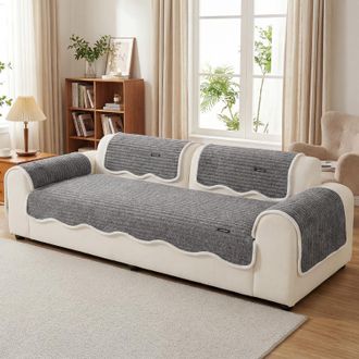 Shanna Sofa &uuml;berzug Sofabezug 1 2 3 4 Sitzer Sofabez&uuml;ge Couch &Uuml;berzug L Form Ecksofa Sofa Couch Cover &Uuml;berwurfdecke, Sofahusse Sofa&uuml;berw&uuml;rfe rutschfest Sofa 