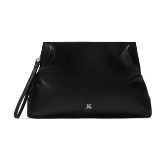 Kazar Schwarze Clutch-Tasche mit kleinem Monogramm - - Bags - Damen - Schwarzk - ONE SIZE
