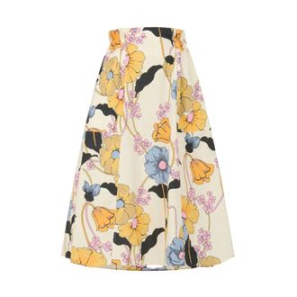 Marni Femme, Jupes, Multicolore, Taille: 38 FR Jupe Midi &Eacute;vas&eacute;e &agrave; Motif Floral