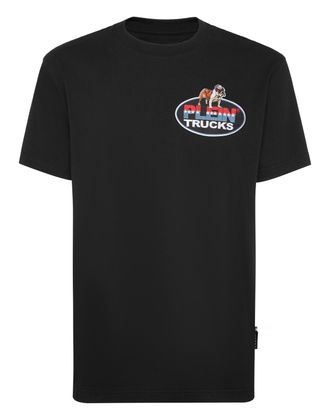 Philipp Plein Round Neck T-Shirt Plein Trucks Bulldog