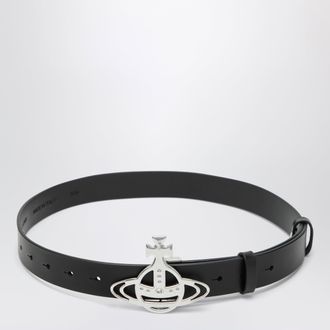 Vivienne Westwood Lederg&uuml;rtel mit Orb-Schnalle aus Leder, schwarz