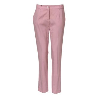 Dolce & Gabbana Mid Waist Tapered Hose - - Trousers - Damen - Rosa - S