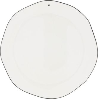 Bastion Collections Speiseteller, Weiß und Rand, Schwarz, mehrfarbig, Einheitsgröße