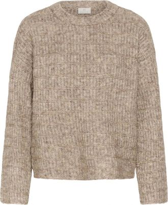 Kaffe Rundhals-Strickware - - Knitwear - Damen - Beige - L